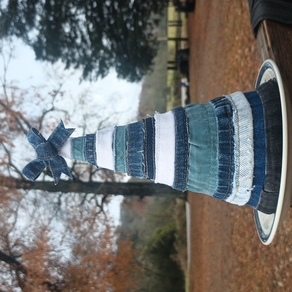 Hand Crafted | Art | Denim Christmas Tree Decor | Poshmark